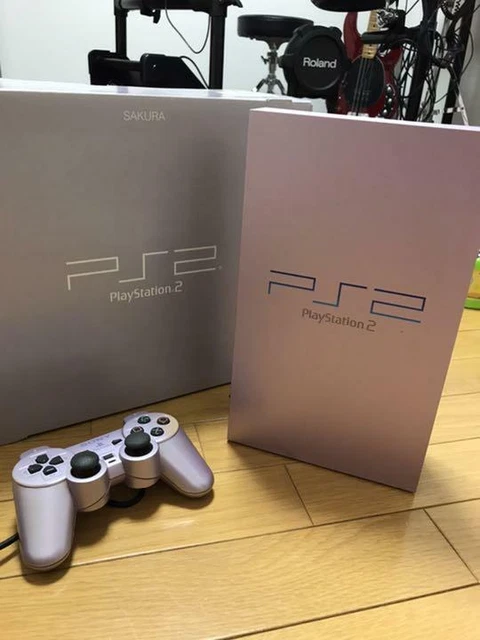 PS2 SAKURA CONSOLE System Pink SCPH-39000 SA Controller with Box and ...