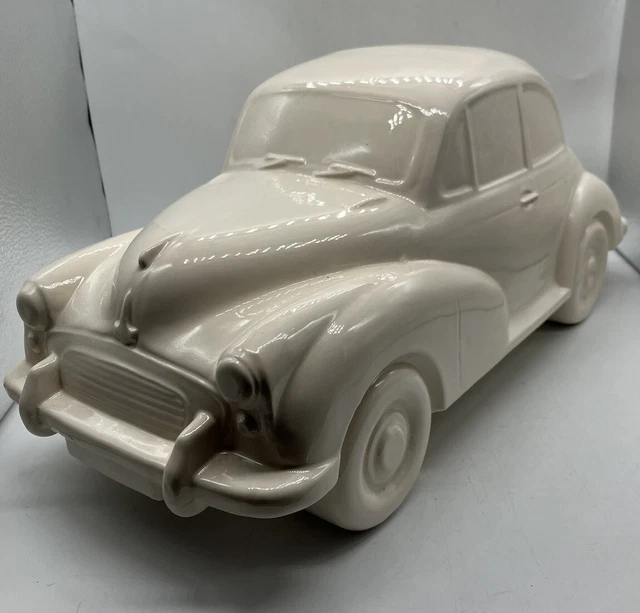 MORRIS MINOR CAR Ceramic Model Dartmouth Pottery Vintage WHITE 35 cm £ ...