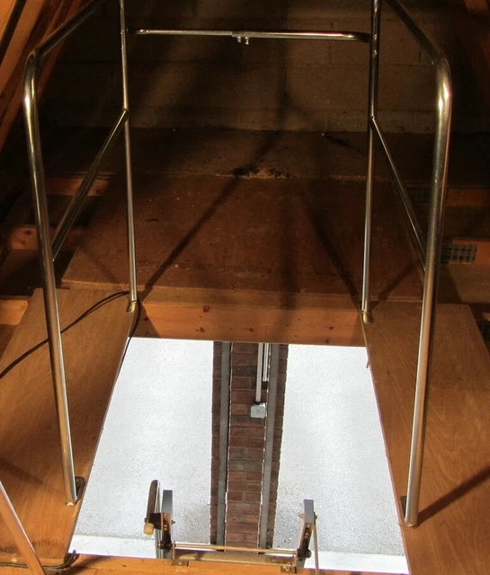 ATTIC STAIRS SAFETY Rail Loft Balustrade Safety Rail Silver £69.95 ...