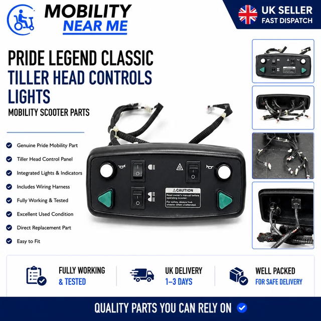 PRIDE LEGEND CLASSIC - Mobility Scooter Parts - Tiller Head Controls ...