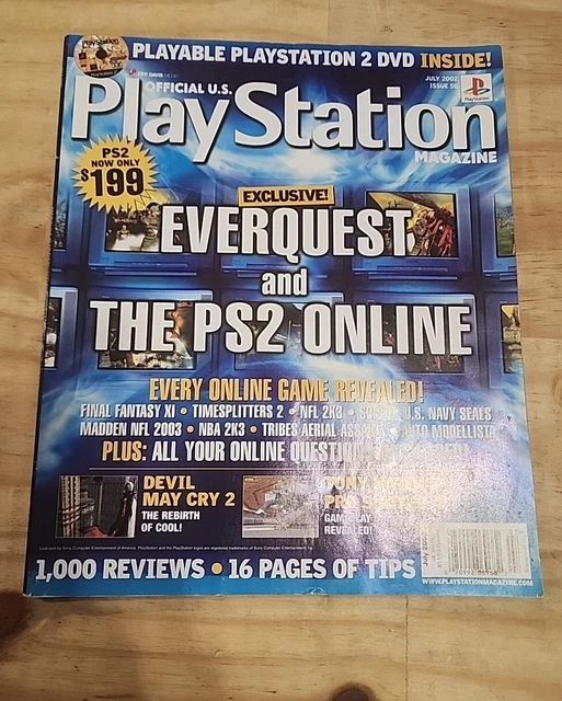 OFFICIAL U.S. PLAYSTATION Magazine July 2002 Issue 58 Everquest PS2 Online Cover £8.55 - PicClick UK