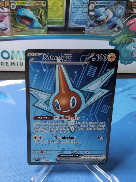 ROTOM EX 111/094 Phantasmal Flames Ultra Rare Full Art Pokemon NM Free ...
