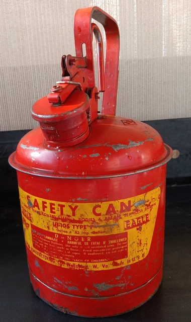 VINTAGE EAGLE U1-10S Type 1 Gallon USA Safety Gas Can Heavy 24 Gauge ...