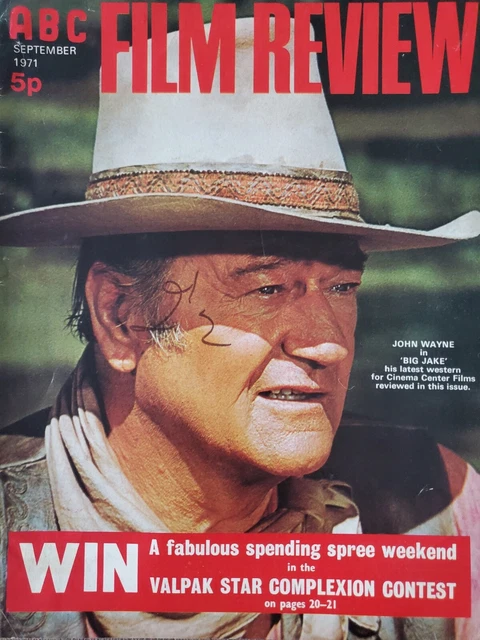ABC FILM REVIEW Sept 1971 John Wayne, Jenny Agutter, Dave Prowse, Fiona ...