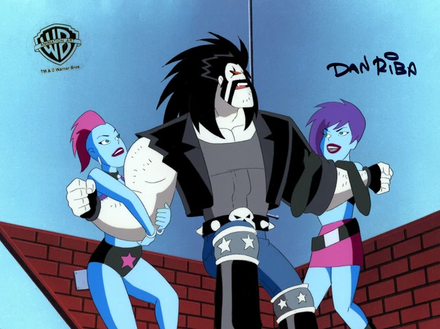 SUPERMAN ANIMATED SERIES-ORIGINAL Cel-Lobo/Aliens-The Main Man 2-Signed ...