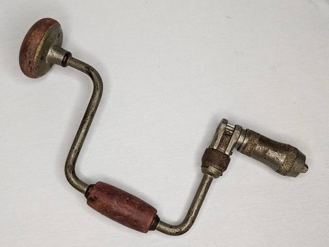 VINTAGE MILLER FALLS 1710 Hand Drill Bit Brace Auger Ratcheting Tool ...