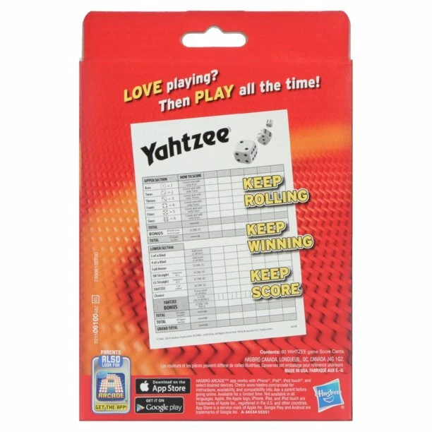 Hasbro Gaming Yahtzee Score Pad 80 Sheets Replacement Game Sealed