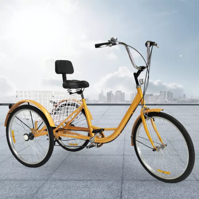 24& 6 VITESSES pousse-pousse 3 roues tricycle trike vélo vélo avec ...