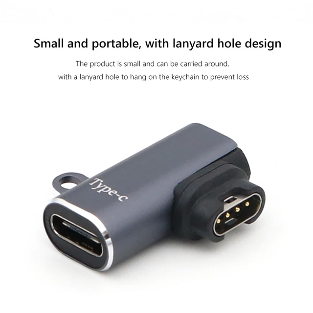 TYPE-C FEMALE WATCH Charger Adapter Connector for Fenix 7/7S (Elbow) £5 ...