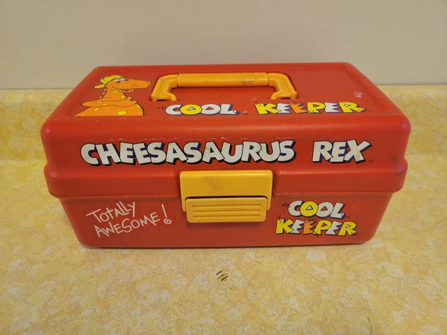 VINTAGE KRAFT COOL Keeper Cheesasaurus Rex Storage Treasure Box Mac ...