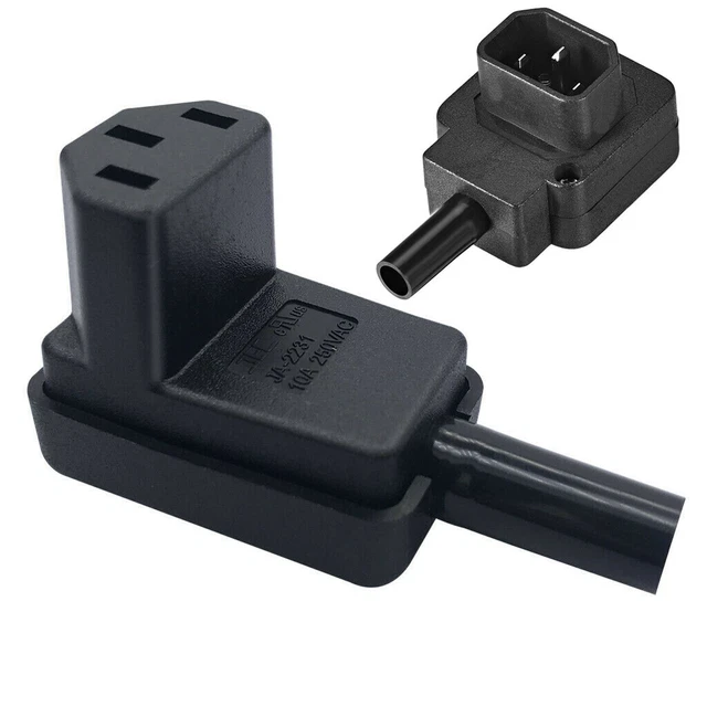 AC POWER PLUG Connector IEC320 C14/C13 Right Angle 3 Pin Rewirable 250V ...