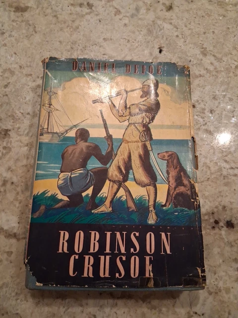 ROBINSON CRUSOE, BY Daniel Defoe 1954, Hardback Vintage Children's Book ...