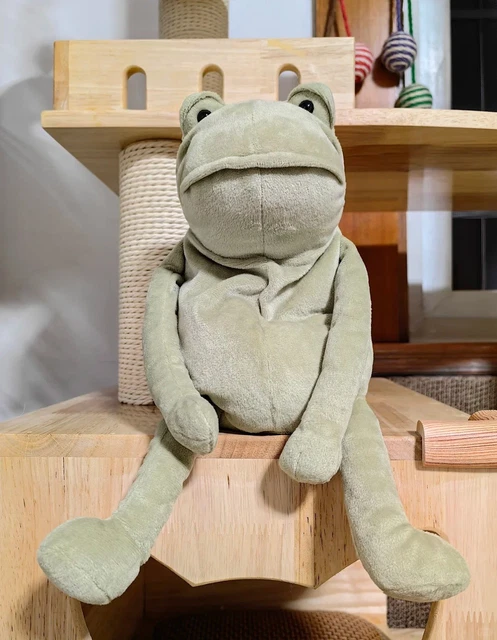 JELLYCAT FERGUS FROG Green Plush 33cm Soft Toy Bean Feet Tags Dust Bag ...