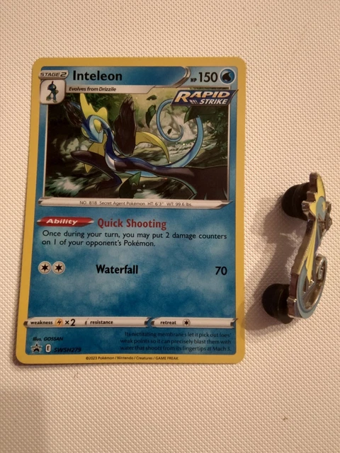 POKÉMON KARTE UND Pin Abzeichen - Inteleon - SWSH279 - Black Star Promo ...