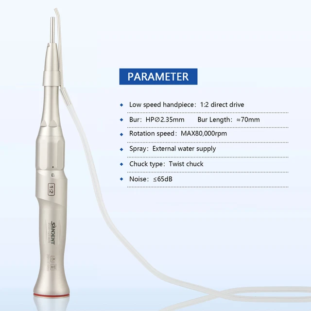SANDENT DENTAL 1:2 Osteotomy Surgical Straight Handpiece Fit NSK E-type Motor UK £154.80 ...