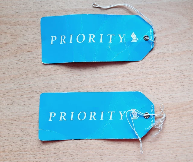 SINGAPORE AIRLINES RAFFLES Priority CLASS Luggage Baggage Tag Label ...
