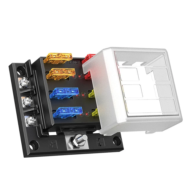 6-WAY BLADE FUSE Box Fuse Block Holder with Fuses for 12V 24V Car ...