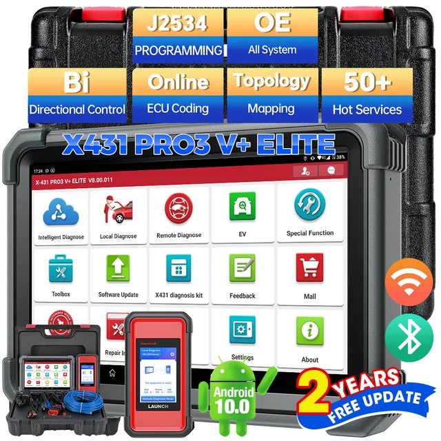 LAUNCH X431 PRO3S+ Elite PRO 5 Scanner Diagnostic J2534 Programma ...