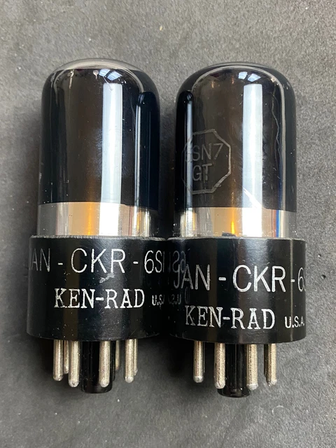 RARE STRONG MATCHED Pair Of Ken Rad Ckr 6Sn7Gt Vt-231 Beautiful Condition 1944 EUR 236,49 ...