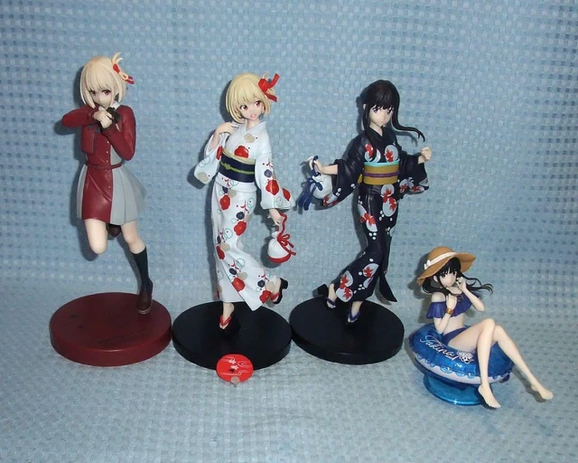 LYCORIS RECOIL CHISATO Takina Yukata Aqua Float Figure Set 4pc Lot £82. ...