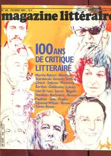 MAGAZINE LITTERAIRE N°192. 100 Ans De Critique Litteraire. 1983. EUR 5 ...