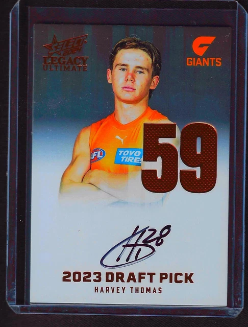 2024 SELECT AFL Legacy Harvey Thomas Copper Draft Pick Signature #031/ ...