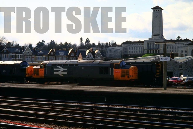 35MM SLIDE BR British Rail Diesel Loco 37906 Class 37 Newport 1986 ...