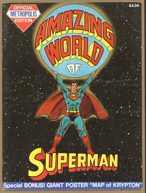 AMAZING WORLD OF Superman Metropolis Edition FN+ GIANT KRYPTON MAP ...