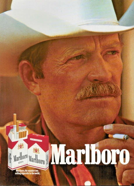 PUBLICITÉ DE PRESSE 1989 Cigarette Marlboro The Number One -- Cow-Boy ...