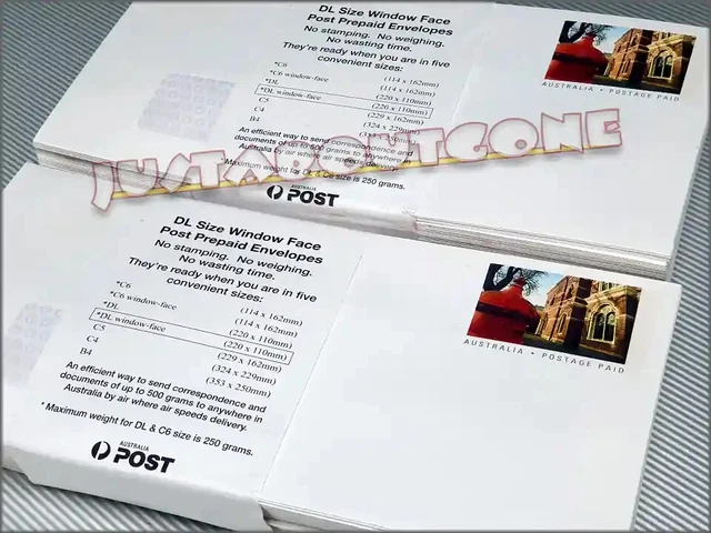 50X PREPAID DL Australia Post Small Letter Envelopes AU Bulk Lot Sale ...