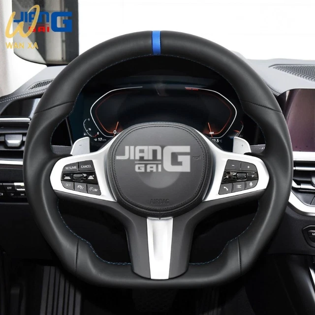 FULL LEATHER STEERING Wheel For BMW G20 G21 G22 G80 F82 F83 F87 M3 M4 w ...