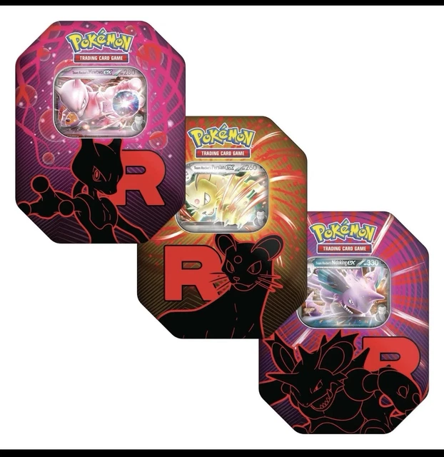 POKEMON TCG: TEAM Rocket Tin Destined Rivals - Set of 3 - In Hand ...
