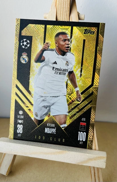 TOPPS MATCH ATTAX 2024/25 2025 Kylian Mbappe Real Madrid 100 Club Foil Card #476 £4.95 - PicClick UK