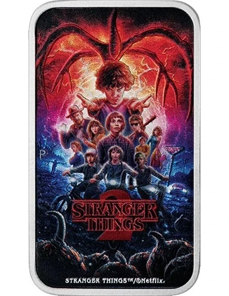 TUVALU 1 $ 2026 STRANGER THINGS S2 Rectangular Coin 1 Oz Silber 9999 ...