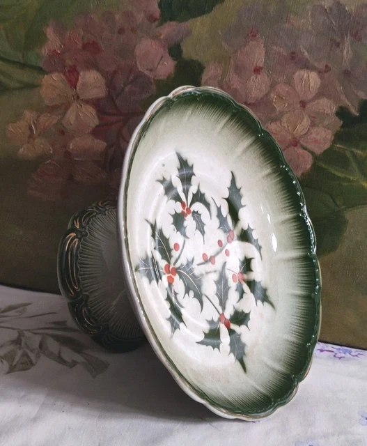 ANCIEN COMPOTIER TERRE De Fer Badonviller Décor Houx EUR 35,00 ...