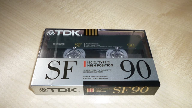 TDK SF90 High Resolution Super Precision IEC II/TYPE II Cassette SEALED ...