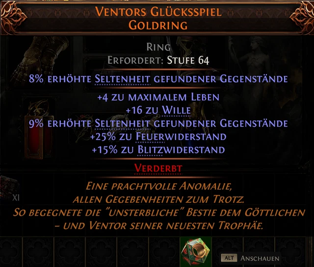 PATH OF EXILE 2 Early Access POE 2 Softcore Ventor's Gamble Gold Ring ...