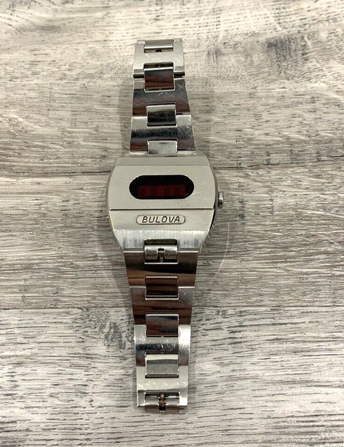 BULOVA N4 BIG Block Accuquartz Vintage - For Parts - Not Working $399. ...
