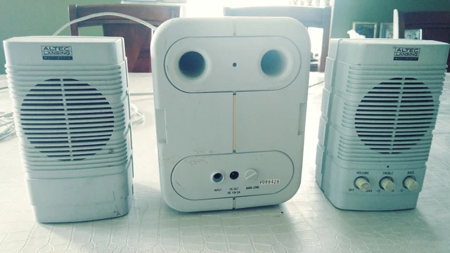 VINTAGE ALTEC LANSING ACS31 Computer Subwoofer + 2 Speakers $12.00 ...
