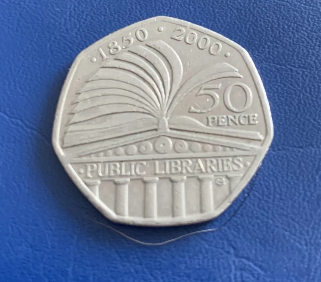 2000 PUBLIC LIBRARIES 1850-2000 circulated 50p coin £2.00 - PicClick UK