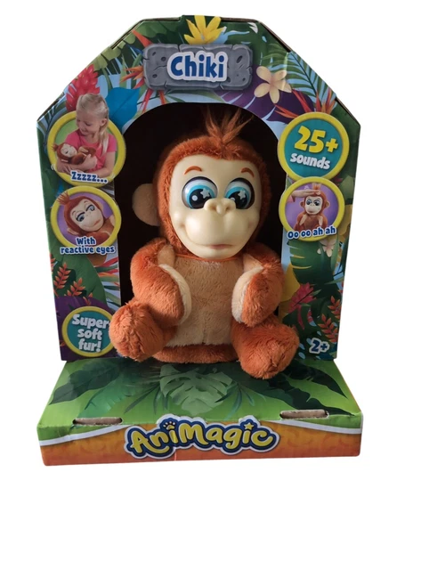 ANIMAGIC: CHIKI THE Baby Gorilla Super Soft Interactive Gorilla 25 ...