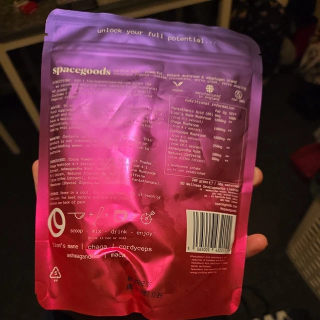 SPACEGOODS RAINBOW DUST Coffee Flavour Mushroom + Adaptogen Super Blend ...