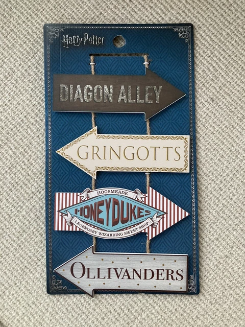 HARRY POTTER DIAGON Alley/Gringotts/Honeydukes/Ollivanders Hanging Sign ...