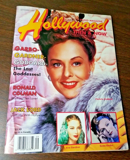 HOLLYWOOD COLLECTORS MAGAZINE Sept 1990 Paulette Goddard, Greta Garbo ...