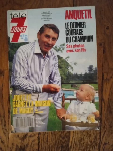 MAGAZINE TÉLÉ 7 jours de 1987 - Jacques Anquetil EUR 5,00 - PicClick FR