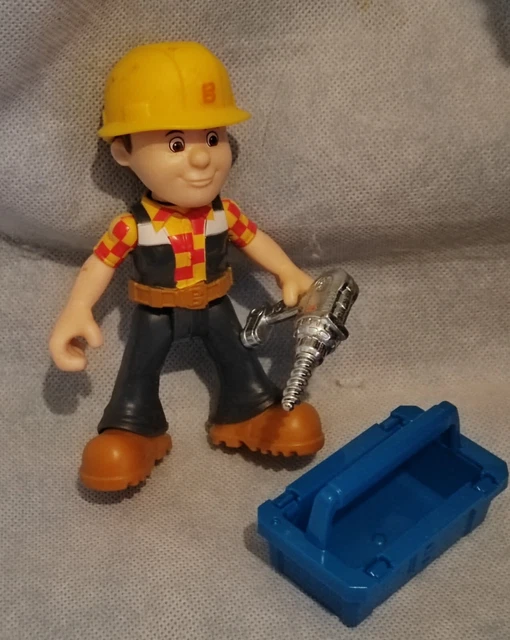 MATTEL BOB THE Builder figure with drill and tool box. £10.00 - PicClick UK