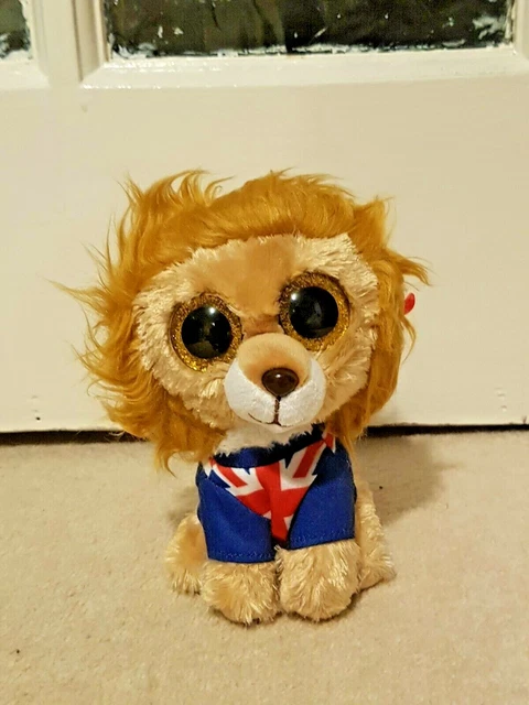 TY BEANIE BOO Hero The Lion With Union Jack 6" £6.79 - PicClick UK