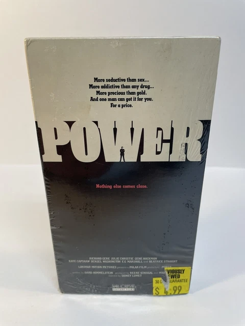 POWER VHS (1986) Richard Gere Gene Hackman Denzel Washington Political ...