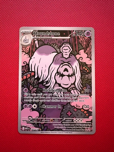 POKÉMON TCG MEGA Evolutions Houndstone 145/132 Illustration Rare £6.29 ...