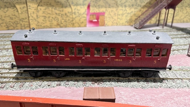 0 GAUGE SCRATCH built LMS bogie coach No. 18802 ex pre group railways £ ...